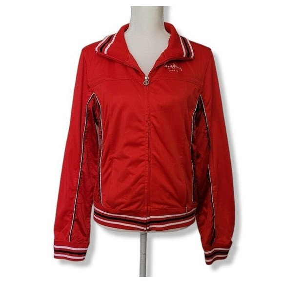 Pepe Jeans | Jackets & Coats | Rare Vintage 9s Red Pepe Jeans London ...